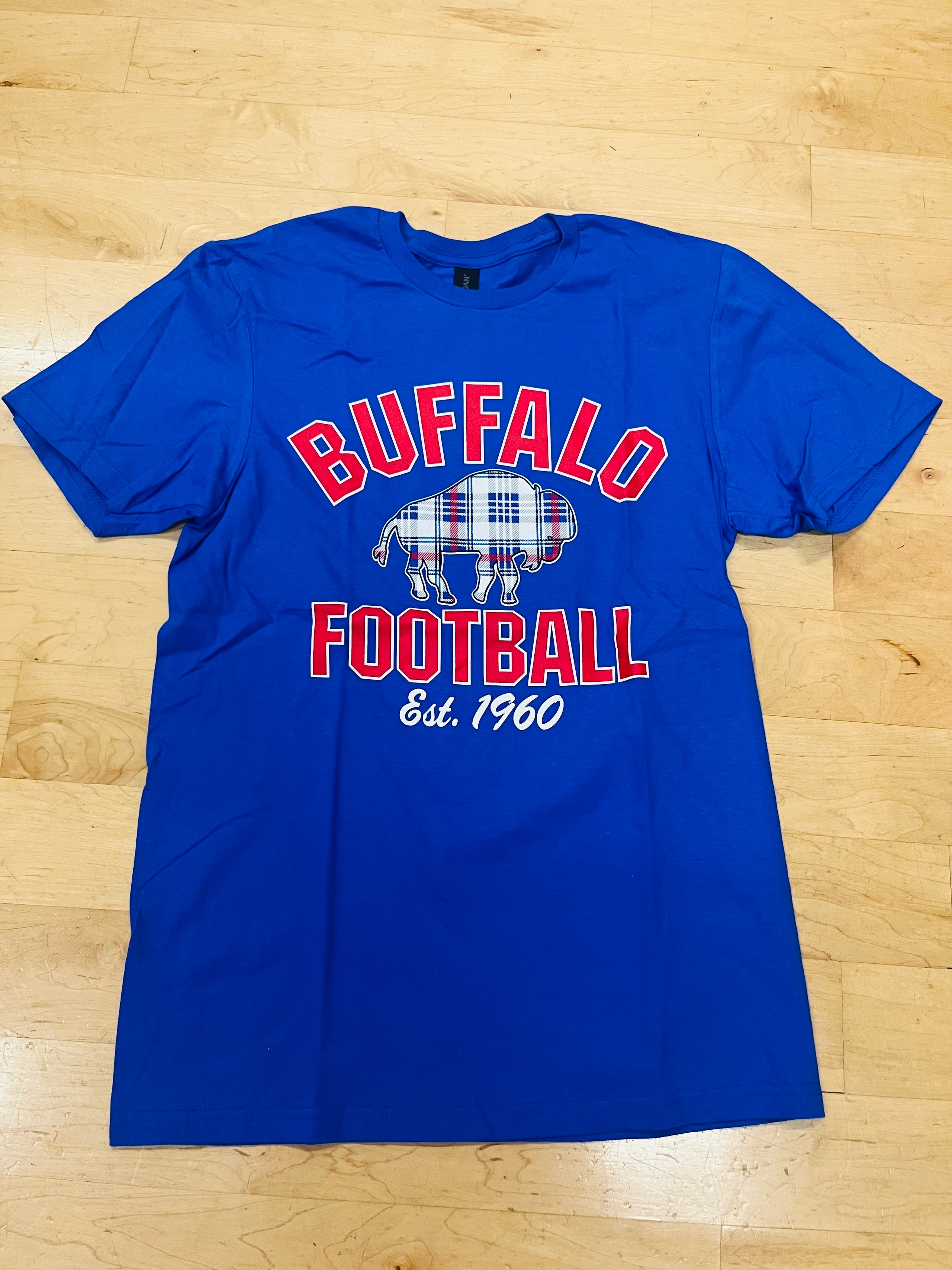 Blue Plaid Buffalo T Shirt | Totally Buffalo Store & More